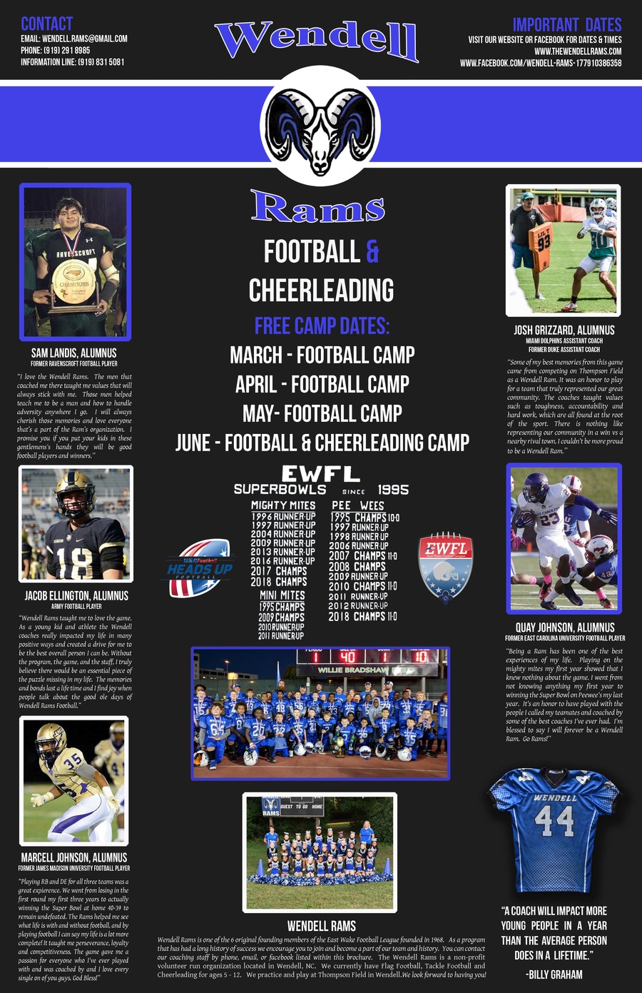 Wendell Rams Football & Cheerleading